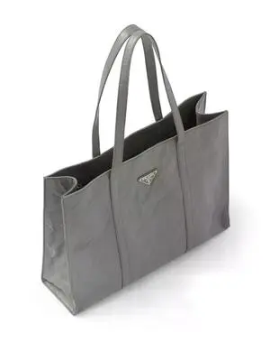 Prada Large Lamb Skin Tote Bag - Grey