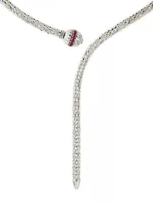 OFFICINA BERNARDI 18kt White Gold Ophidia Y Ruby Necklace