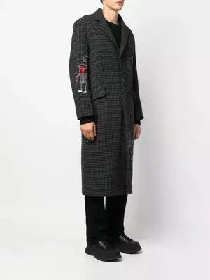 Études Studio Jack Johnson Houndstooth Embroidered Coat