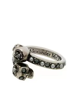 Alexander McQueen Skull Embellished Ring - Silver