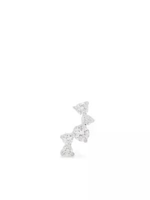 MARIA BLACK Single Earring In 14k White Gold With Diamonds - Silver