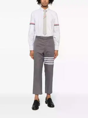 Thom Browne Rwb-stripe Cotton Shirt