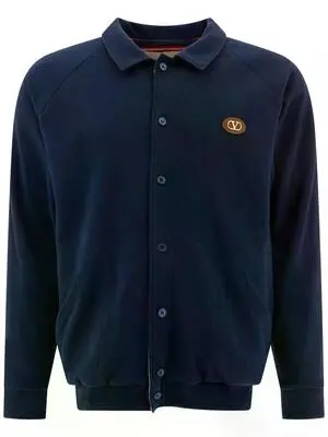 Valentino Garavani Logo Patch Collared Cardigan