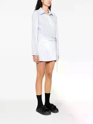 AMBUSH Striped Cotton-blend Shirtdress