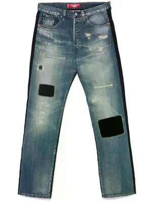 Junya Watanabe Patchwork Denim Jeans - Blue