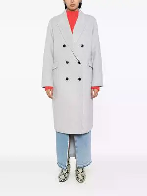 B+AB Double-breasted Overcoat - Grey
