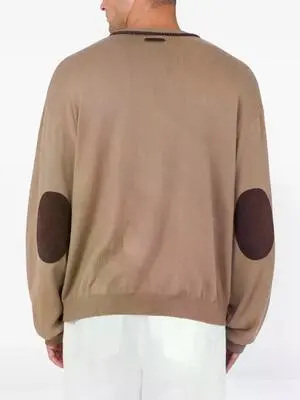Moschino Cotton Sweater With Crochet Trim