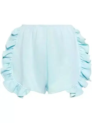IOANA CIOLACU Baby Peony Ruffled Shorts - Blue