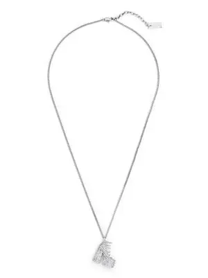 Marc Jacobs Pavé Kiki Boot Necklace - Silver