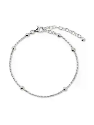 Monica Vinader Tone Beaded Rope-chain Bracelet