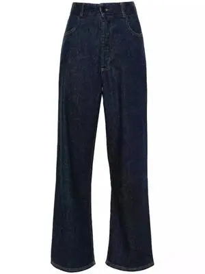 BASERANGE High-waisted Straight-leg Jeans - Blue