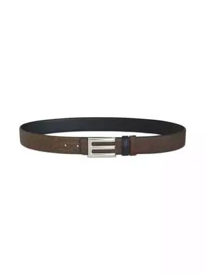 Etro Reversible Logo Buckle Leather Belt