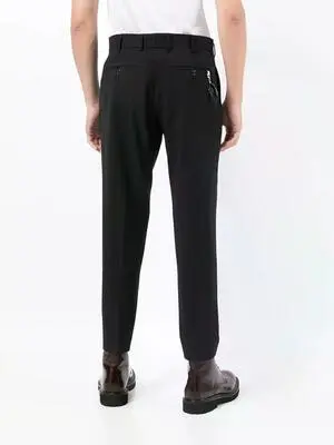 PT TORINO Tapered Stretch Wool Trousers - Black