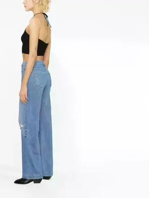 Paige Distressed Straight-leg Jeans