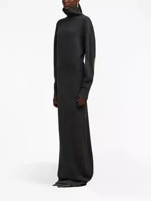 AMI Paris Elbow Patch Knitted Maxi Dress