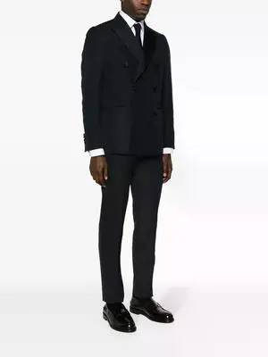 LARDINI Double-breasted Wool-blend Suit