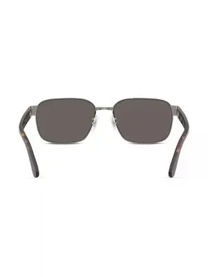 Ray-ban Tone Metal Square Frame Sunglasses With Logo Detail - Silver