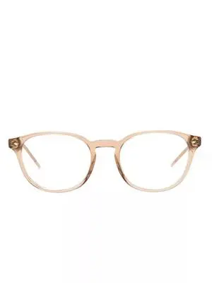 Giorgio Armani Round Frame Eyeglasses - Brown