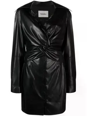 Nanushka Marto Faux Leather Mini Dress - Black