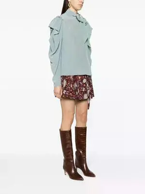 Ulla Johnson Gathered-tie Neck Silk Blouse