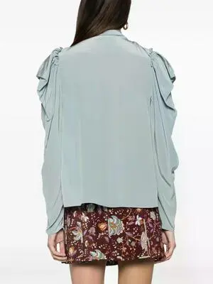 Ulla Johnson Gathered-tie Neck Silk Blouse