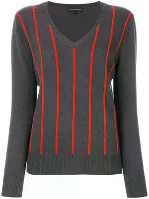 Cashmere In Love Sanem Striped V-neck Jumper