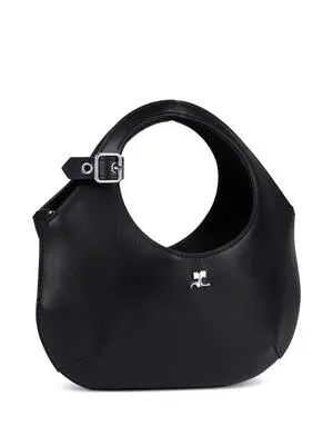 COURREGES Mini Holy Leather Tote Bag - Black