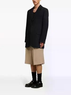 AMI Paris Single-breasted Virgin Wool Blazer - Black