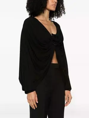 Giuseppe Di Morabito V-neck Cropped Top With Flower Detailing