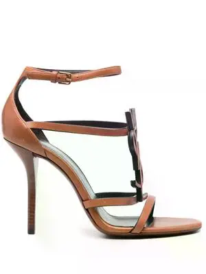 Saint Laurent Cassandra Sandals - Brown