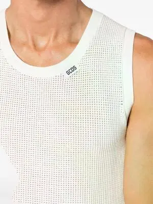 Gcds Waffle-knit Sleeveless Jumper