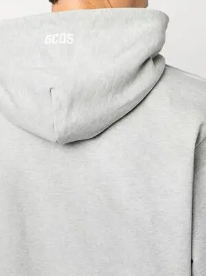 Gcds Logo-embroidered Cotton Hoodie