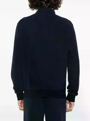 Corneliani Mock-neck Zip-up Sweatshirt - Blue