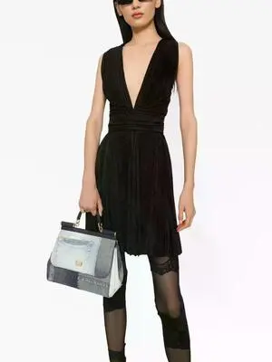 Dolce & Gabbana Plissé Halterneck Mini Dress