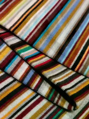 Paul Smith Stripe-pattern Virgin Wool Scarf