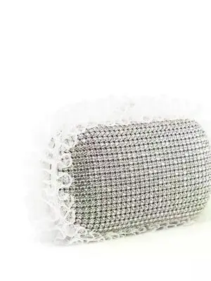 SELF-PORTRAIT Crystal Lace-detail Clutch Bag