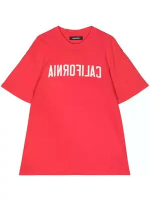 NAHMIAS California-print Cotton T-shirt - Red