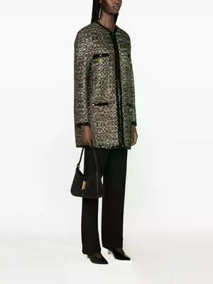 Giambattista Valli Metallic-thread Tweed Midi Coat