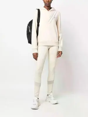PLEIN SPORT Cotton Hoodie With Graphic Detail - Neutrals