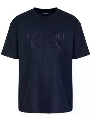 Giorgio Armani Logo-embroidered Cotton T-shirt
