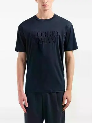 Giorgio Armani Logo-embroidered Cotton T-shirt