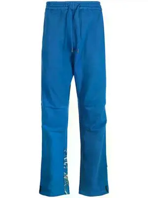 MAHARISHI Dragon-print Cotton Trousers - Blue
