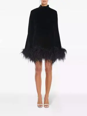 TALLER MARMO Gina Feather-trim Mini Dress
