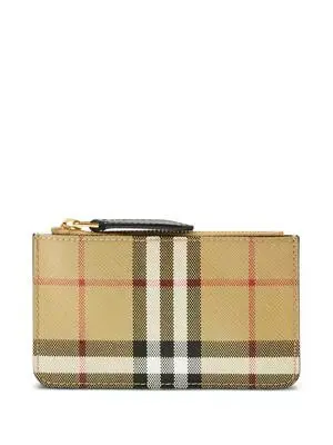 Burberry Vintage Check Zipped Wallet - Neutrals