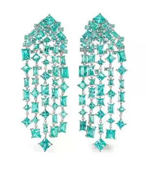 ANABELA CHAN 18kt White Gold Paraiba Cascade Earrings - Silver