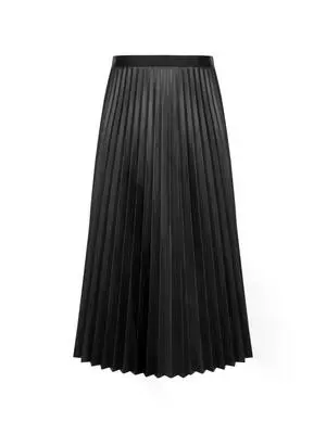 JNBY JNBY Pleated Faux Leather Skirt