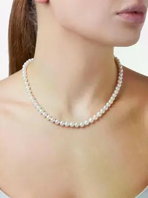 Yoko London 18kt White Gold Freshwater Pearl Necklace - Silver