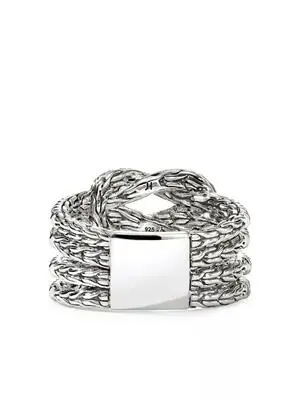John Hardy Sterling Love Knot Diamond Ring