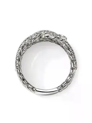 John Hardy Sterling Love Knot Diamond Ring