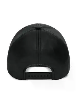 COURREGES Ac Leather Cap - Black
